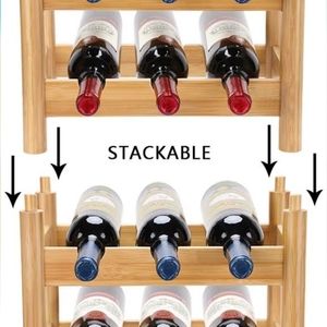 Dining | Stackable Bamboo Wine Rack | Poshmark